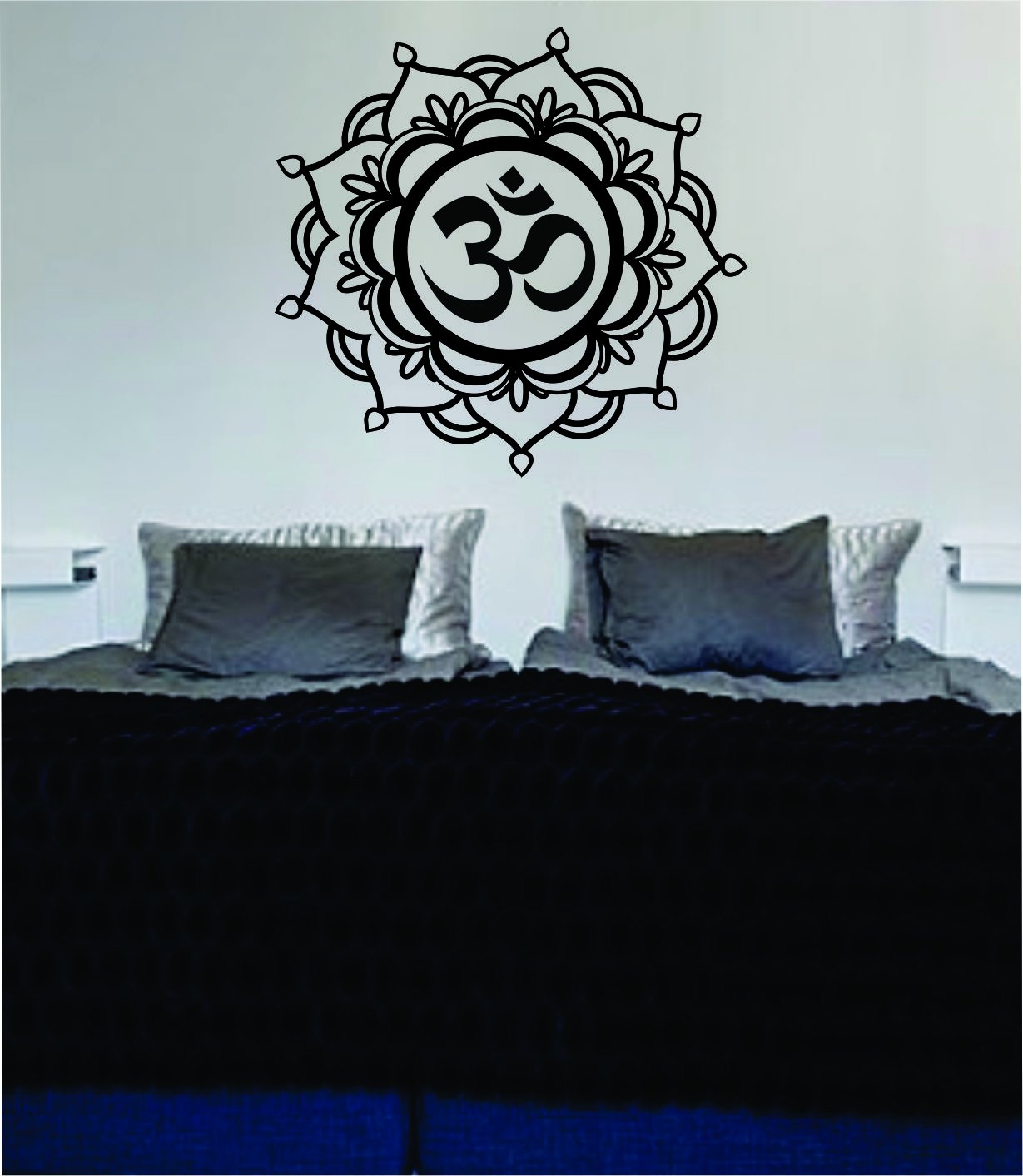 Amazon.com: Mandala OM Wall Decal Sticker Buddha Absolute Brahman Hindu ...