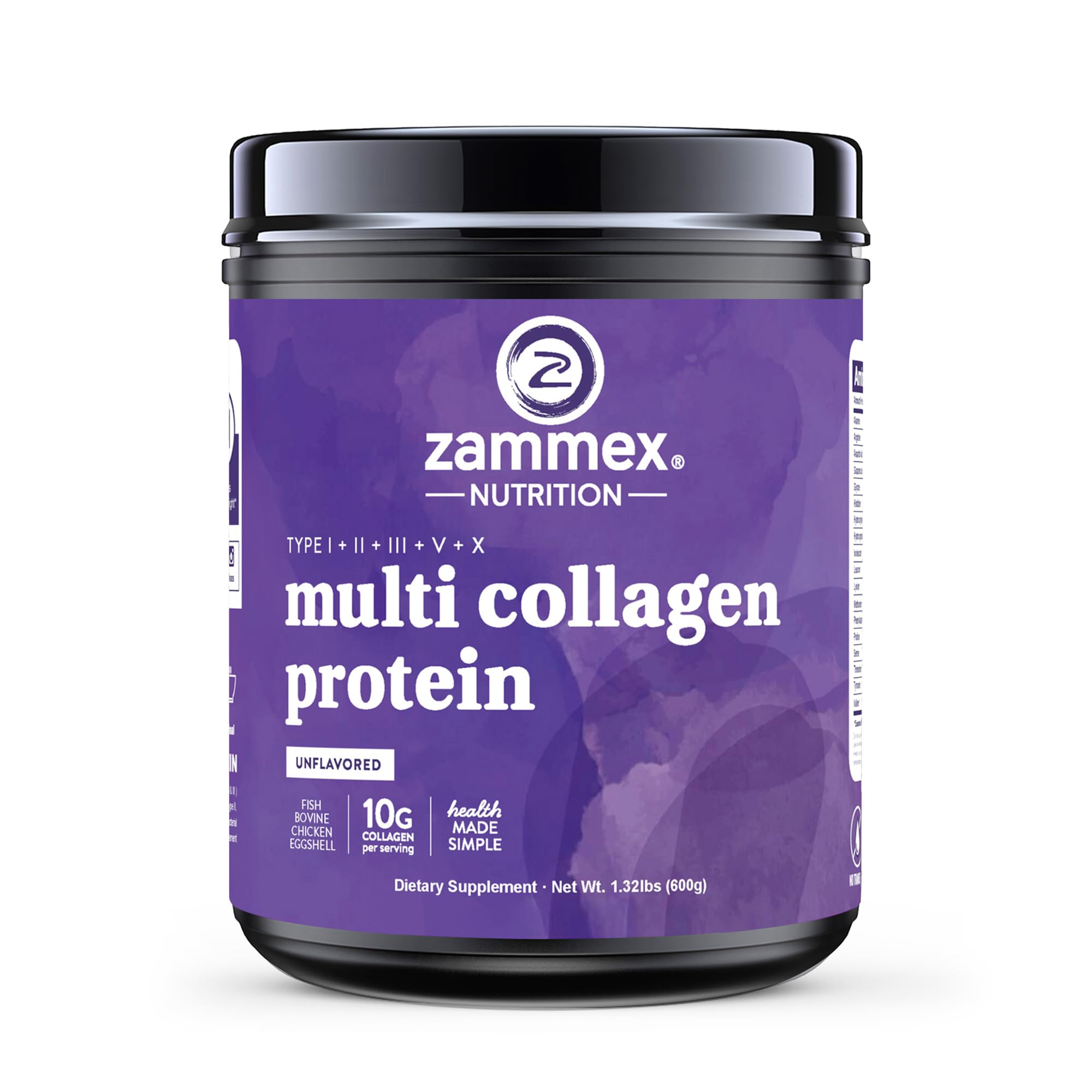 Buy Zammex Multi Collagen Peptides, 5 Types of Hydrolyzed Collagen ...
