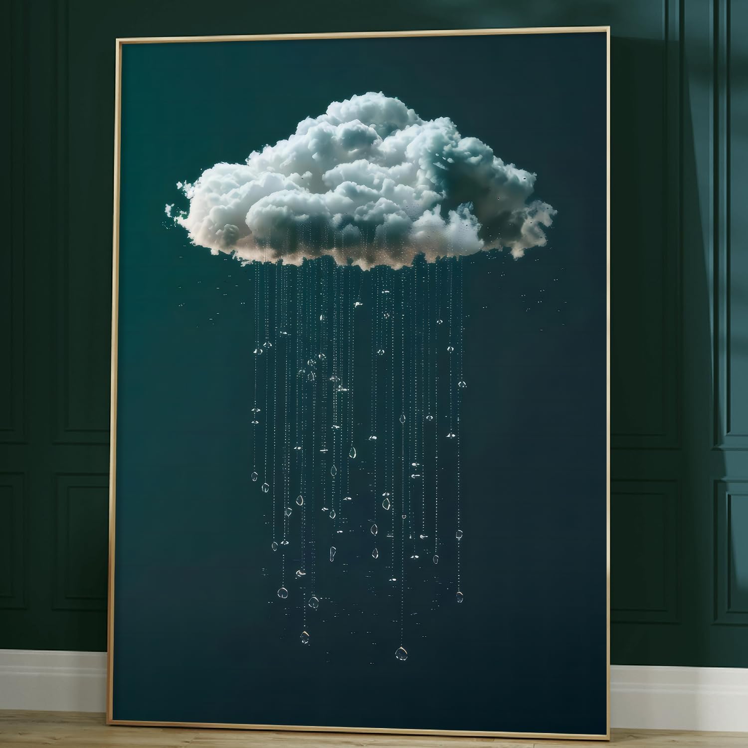 Amazon.com: Mastraxin Green Cloud Wall Art Abstract Clouds Print Cloudy ...
