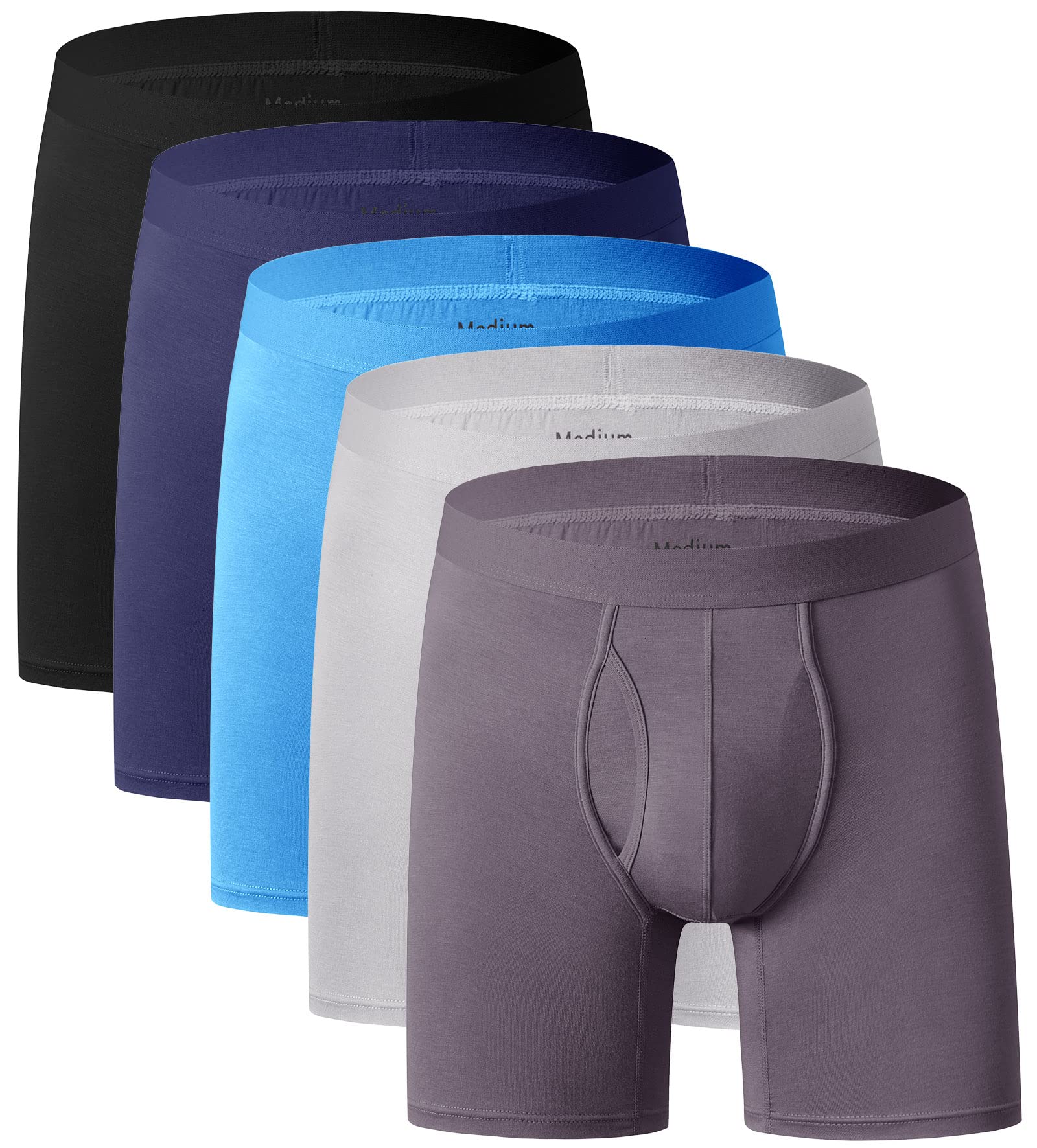 Snapklik.com : Youlehe Mens Underwear Soft Rayon Boxer Briefs Stretch ...