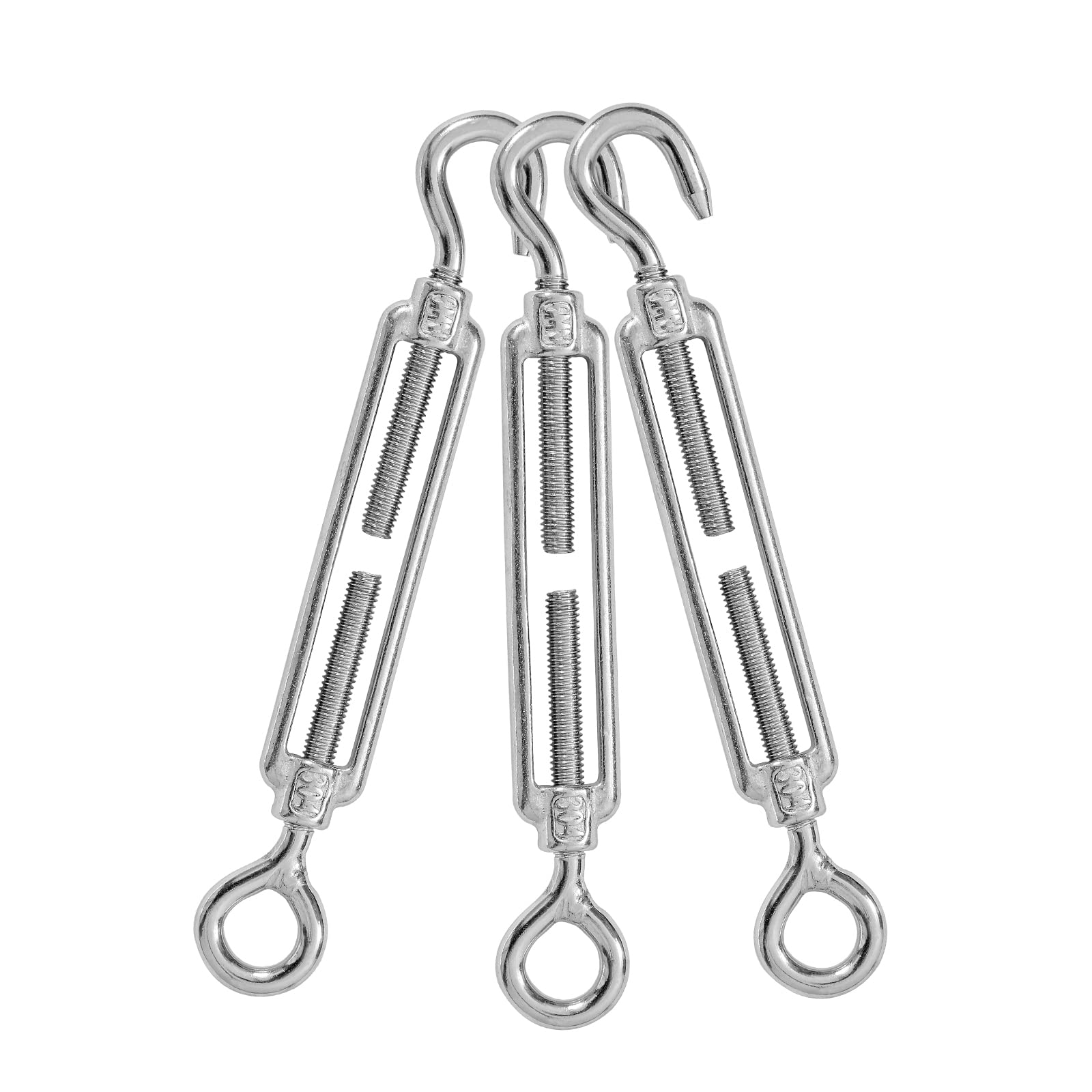 Snapklik.com : Jamiikury 3PCS M6 Hook & Eye Turnbuckle 304 Stainless ...
