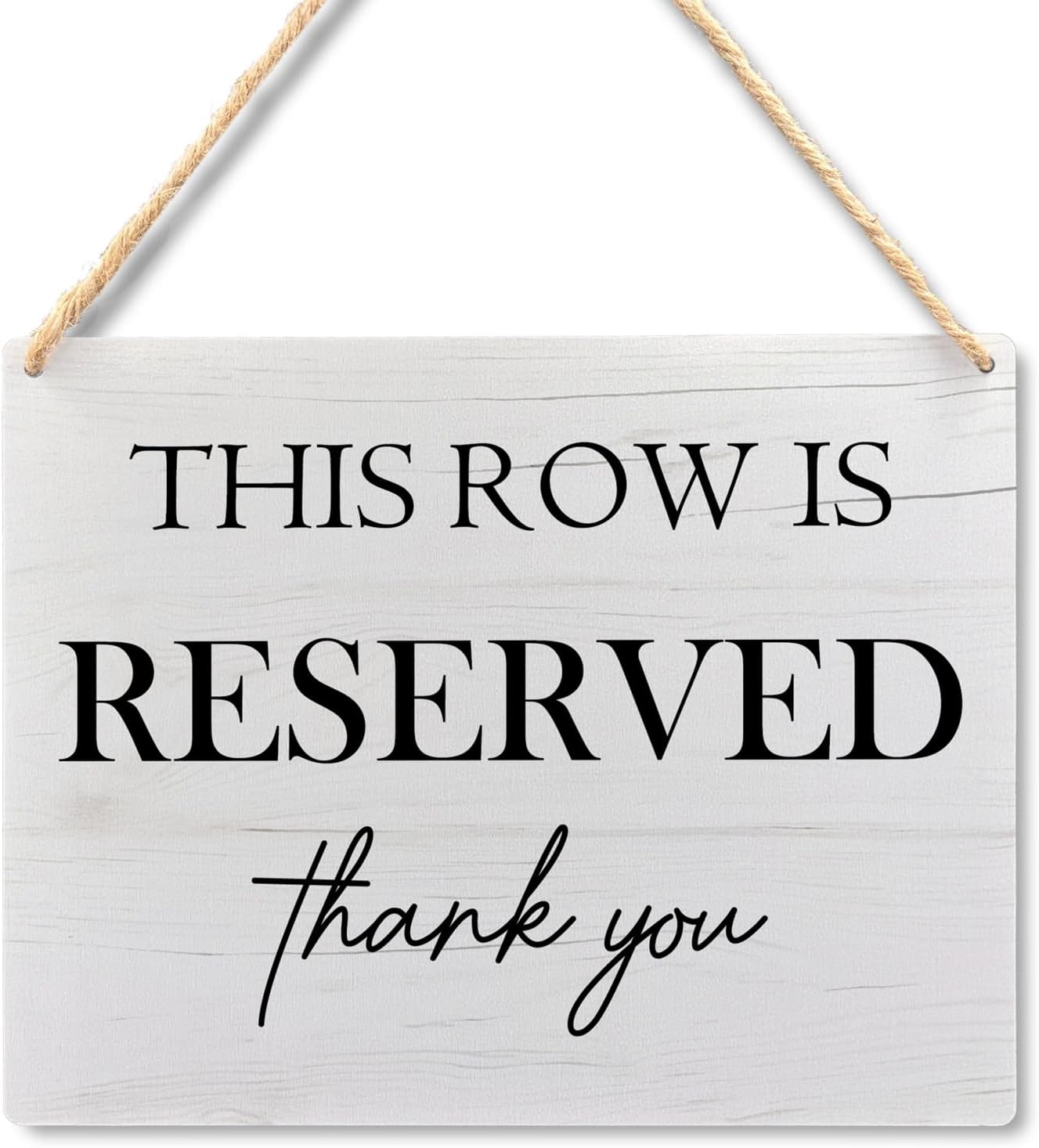 Amazon.com: 3 PCS Reserved Row Signs, Hanging Wooden Wedding Reserved ...
