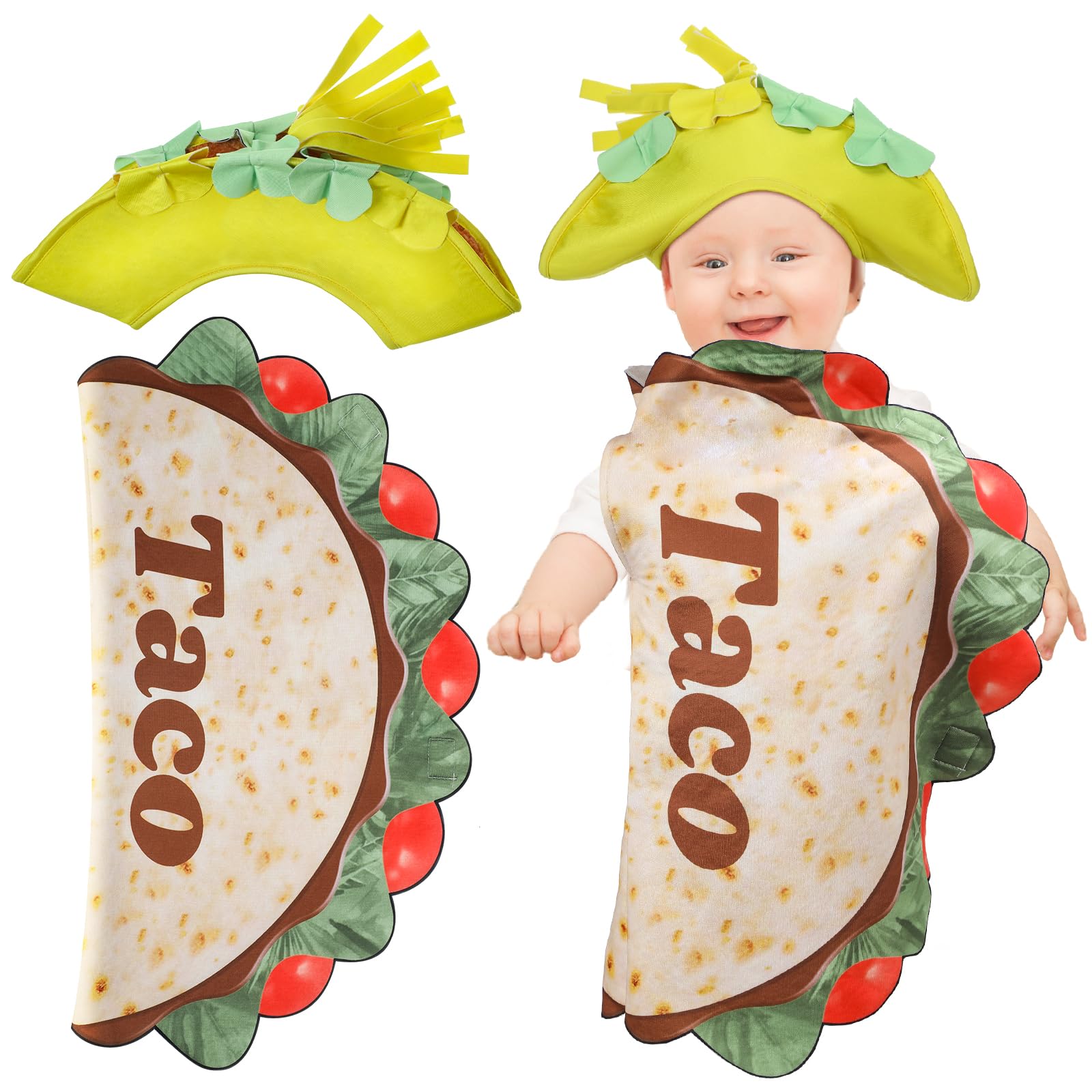 Amazon.com: Funnysoft Halloween Baby Taco Costume Set Cinco De Mayo ...