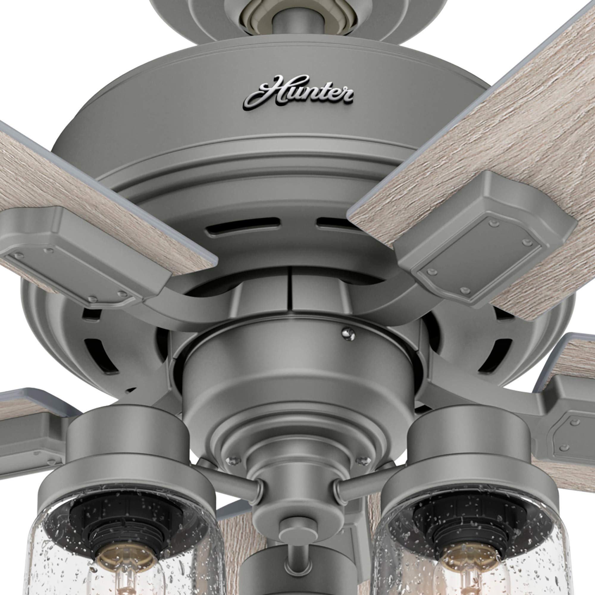 Hunter Fan Company 50651 Hartland Ceiling Fan, 52, Matte Silver Finish