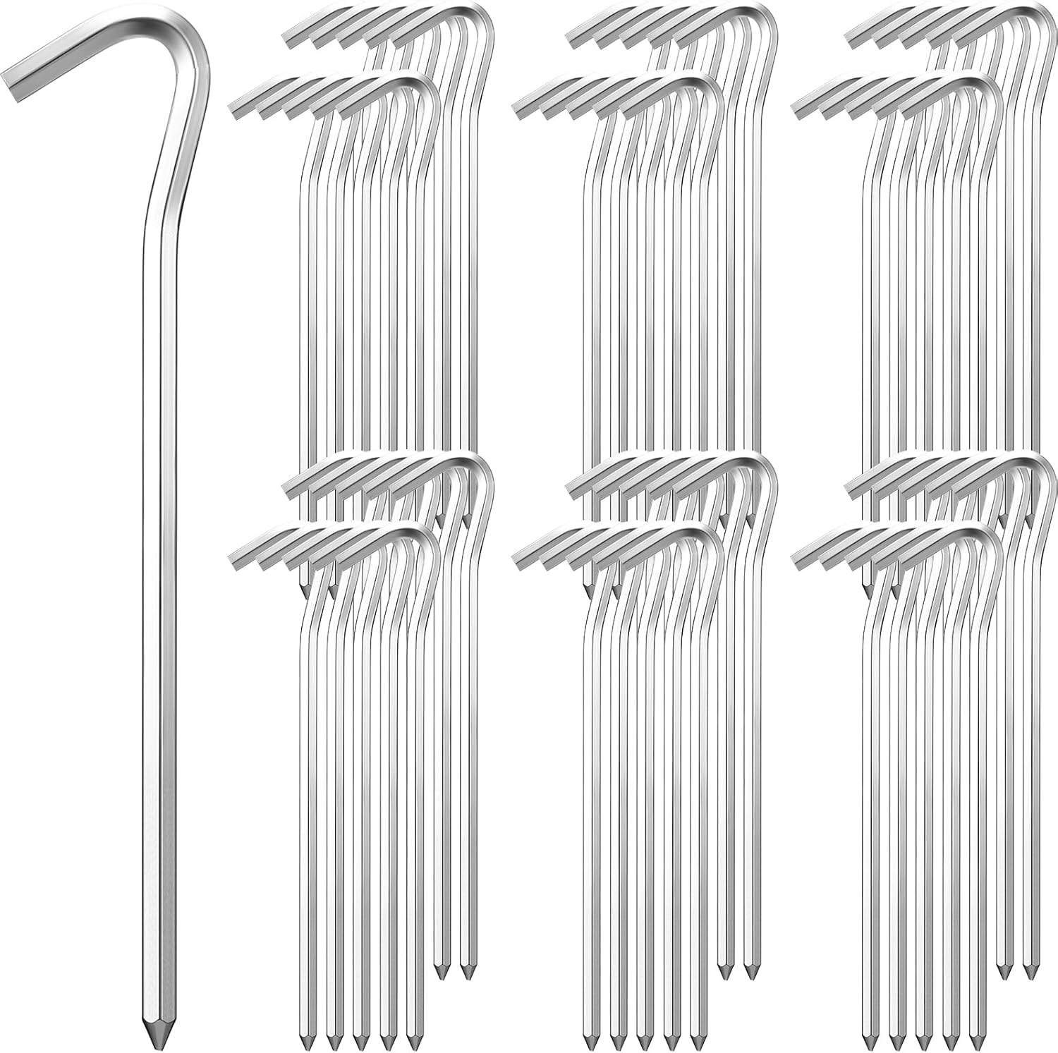 Amazon.com : Zonon 200 Pcs 7 Inch Aluminum Tent Stakes Hexagon Rod ...