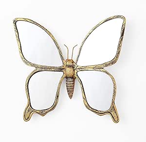 Amazon.com: Butterfly Mirror Wall Decor - Gold, Handmade Butterflys ...