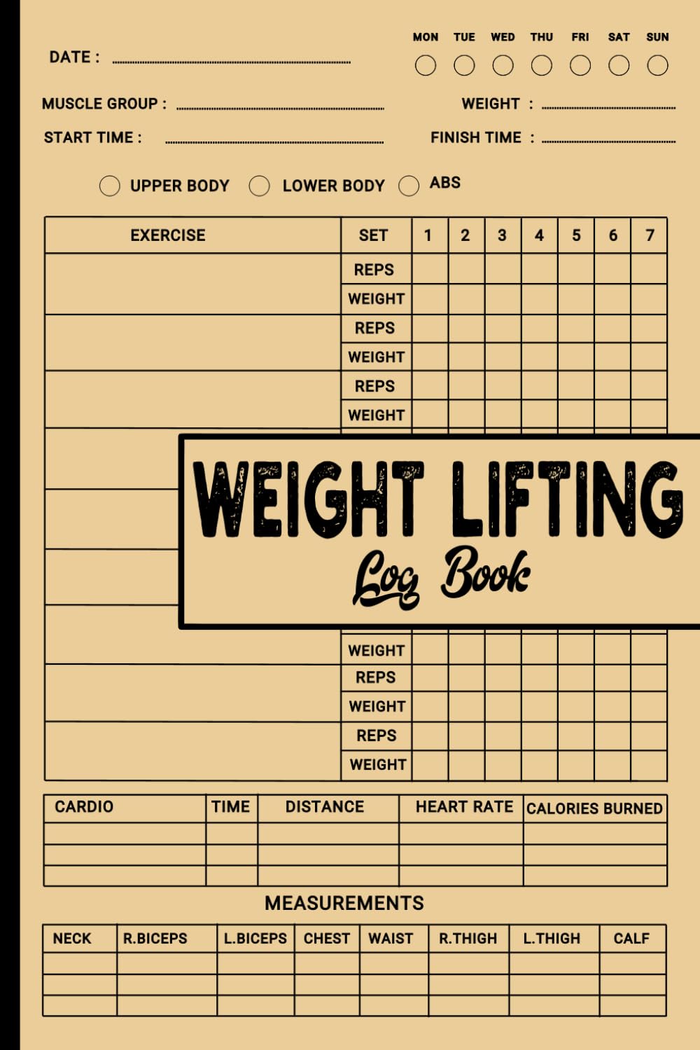 Amazon.com: Generic Weight Lifting Log Book: Workout Journal for Men ...