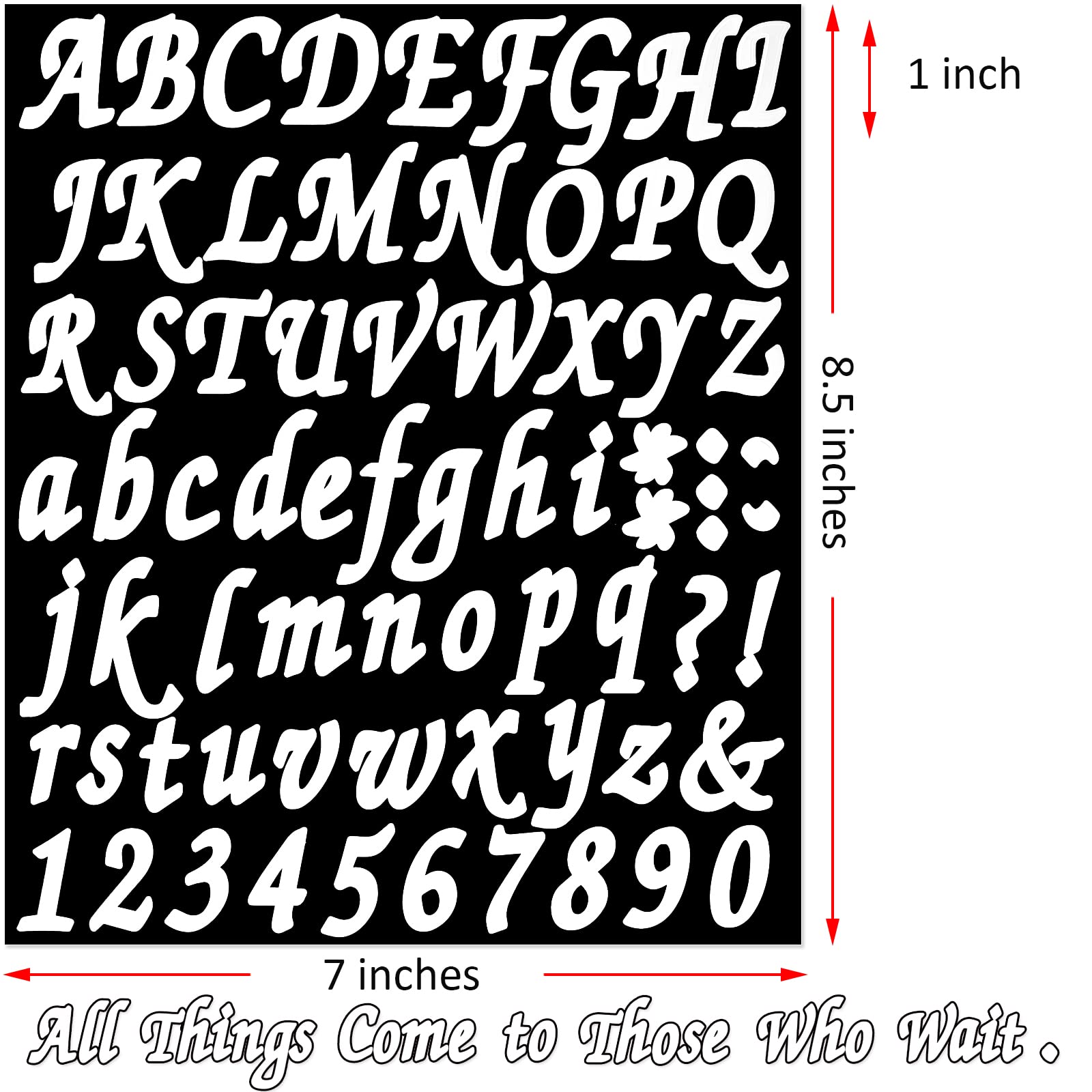 Snapklik.com : 720 Pieces 10 Sheets Vinyl Alphabet Letter Stickers Self ...