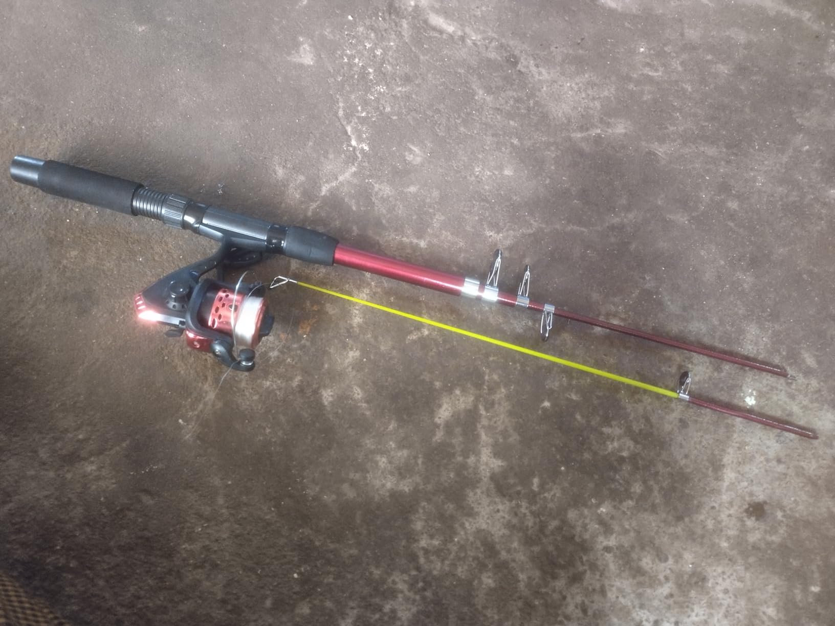 2.1 MTR. Metal Fishing Rod and Reel Full Set kit Combo : Amazon.in ...