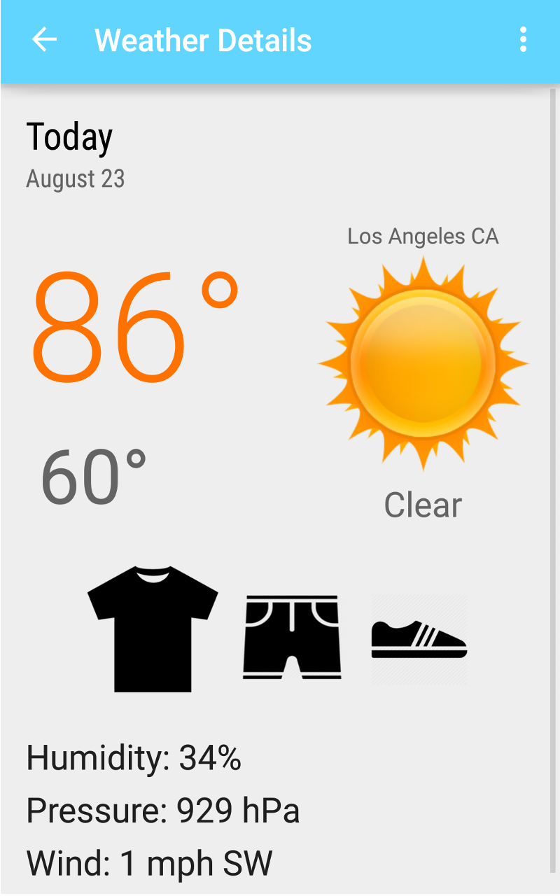 What To Wear Weather Free - App on Amazon Appstore