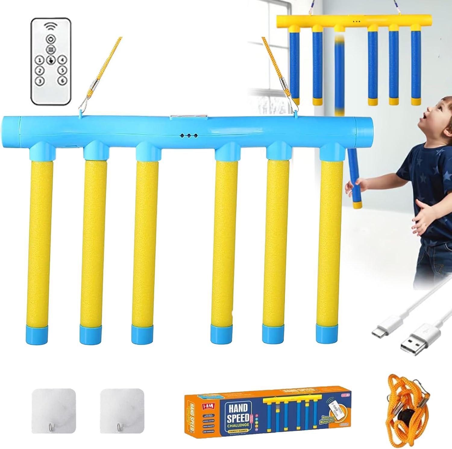 Amazon.com: Catching Sticks Game Reaction Training Toy, Drop Stick Game ...