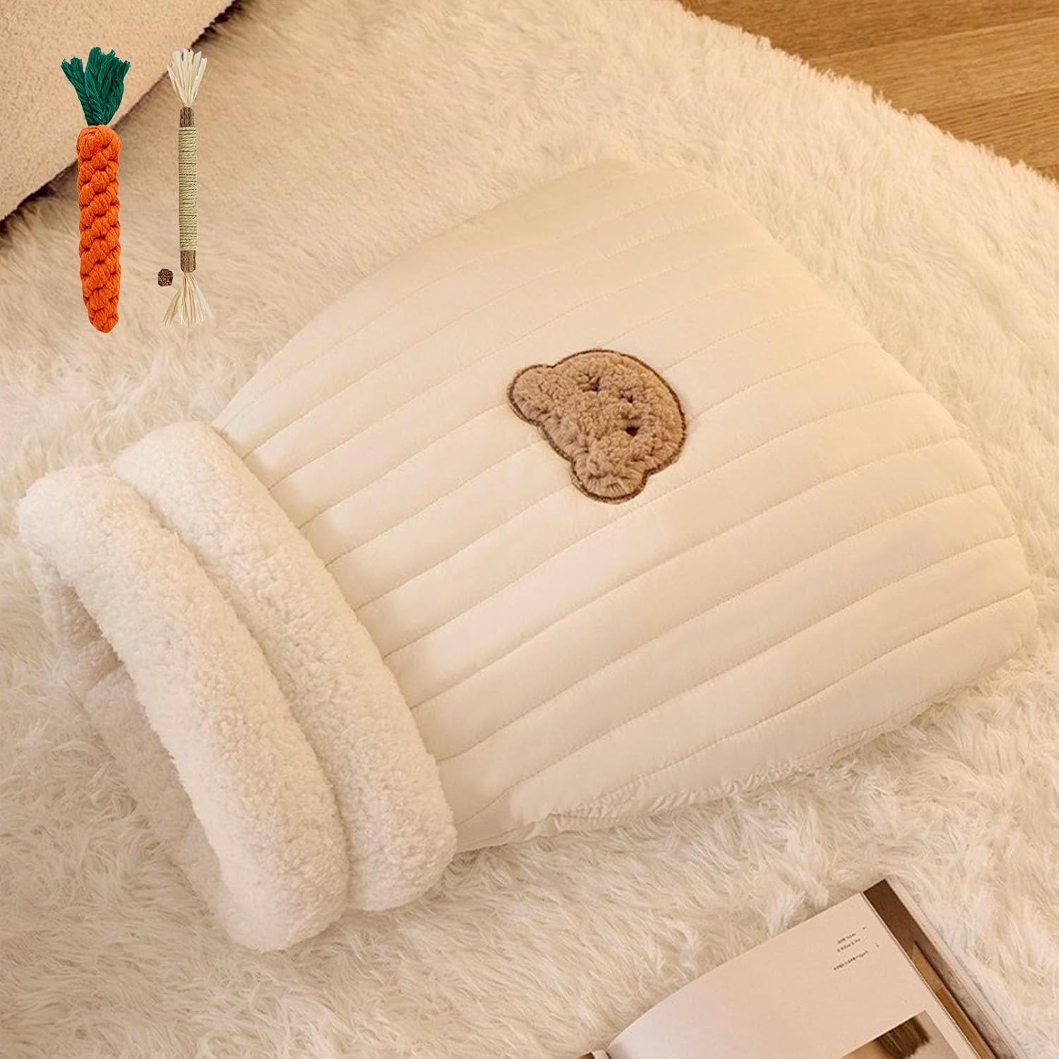 Amazon.com : Cozypets Nest for Cats and Dogs,360° Wrap Soft Plush Large ...