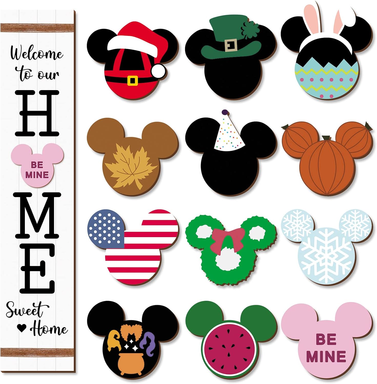 Amazon.com : Qweryboo 40”h Summer Interchangeable Welcome Sign for ...