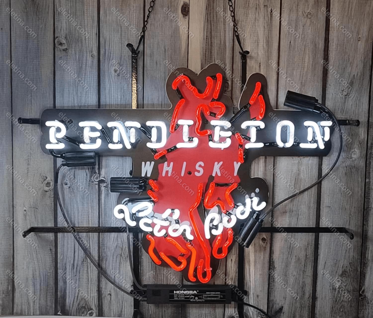 Amazon.com : Neon Signs Beer Bar Pendleton Whisky Logo Glass Neon Signs ...