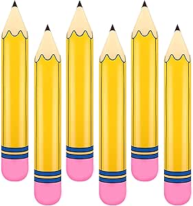 Amazon.com: 6Pcs 27 Inch Pencil Balloons Back to School Inflatable ...
