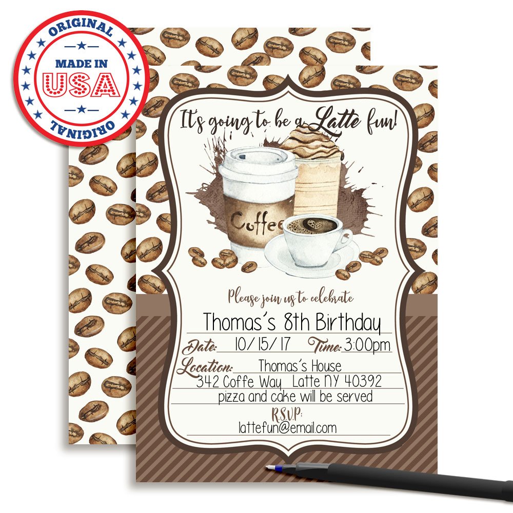 Coffee Themed Invitations