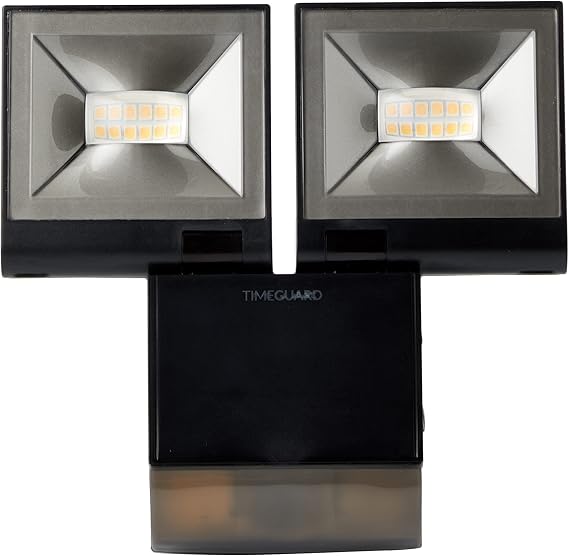 TimeGuard Night Eye 2 x 10W LED Floodlight Twin Flood - Black : Amazon ...