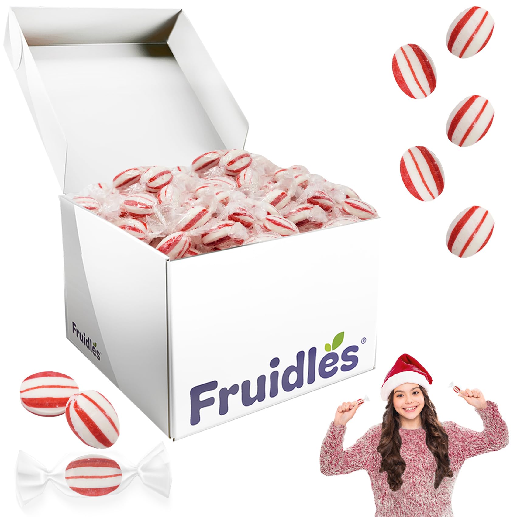Amazon.com : Peppermint Hard Candy Balls Rounds, Individually Wrapped ...