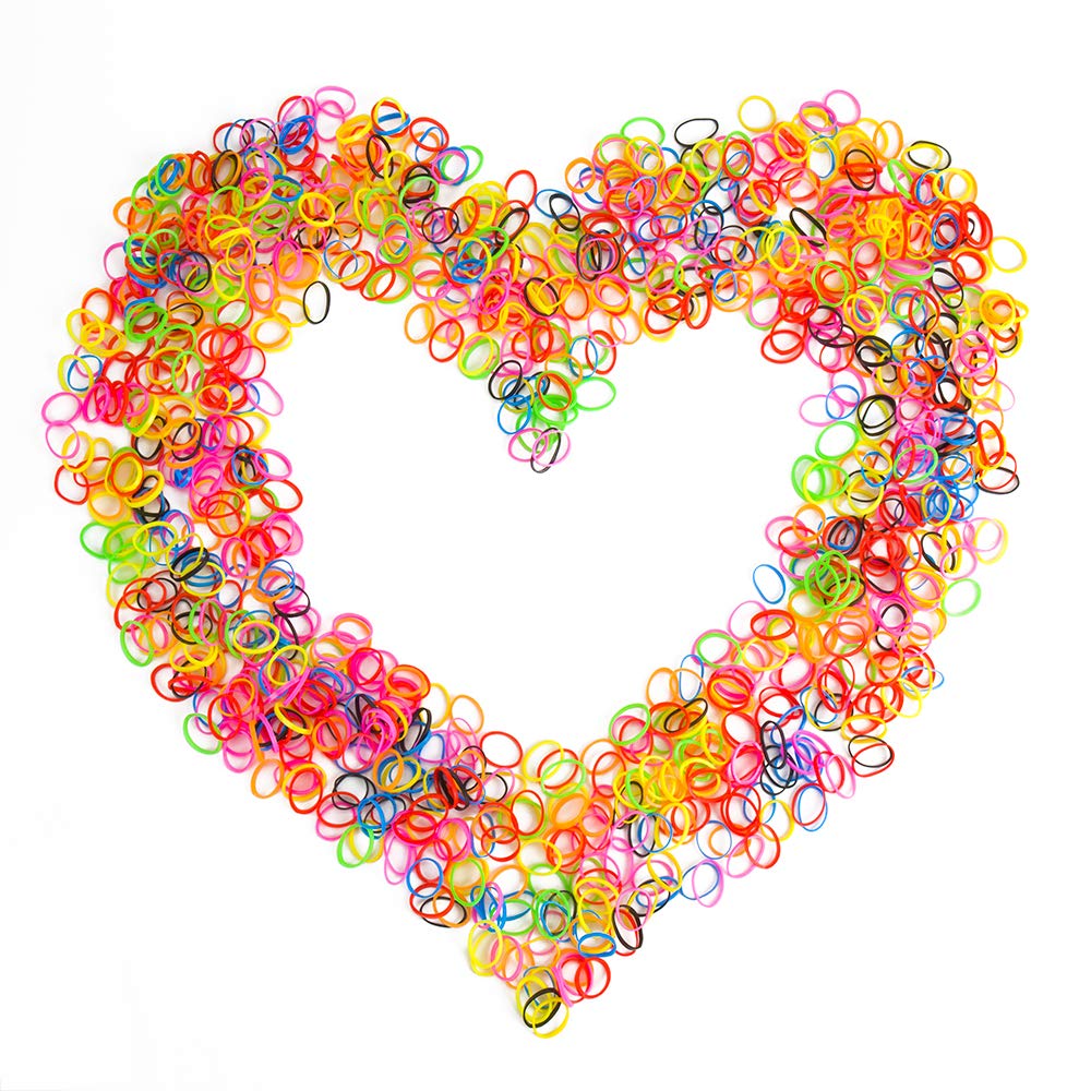 Amazon.com : Mini Hair Bands Hair Ties, 1000PCS Small Size Multiple ...