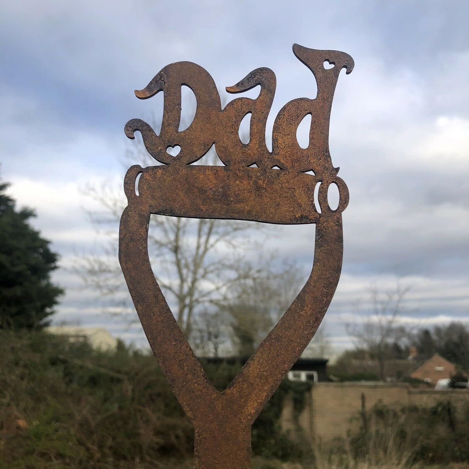 DAD ON A SPADE Garden sign decoration statue ornament – BigaMart