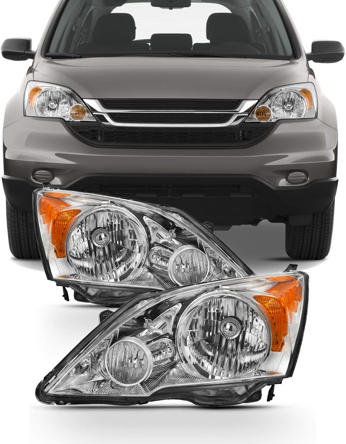 Amazon.com: ACANII - For 2007-2011 Honda CR-V CRV Headlight Headlamp ...