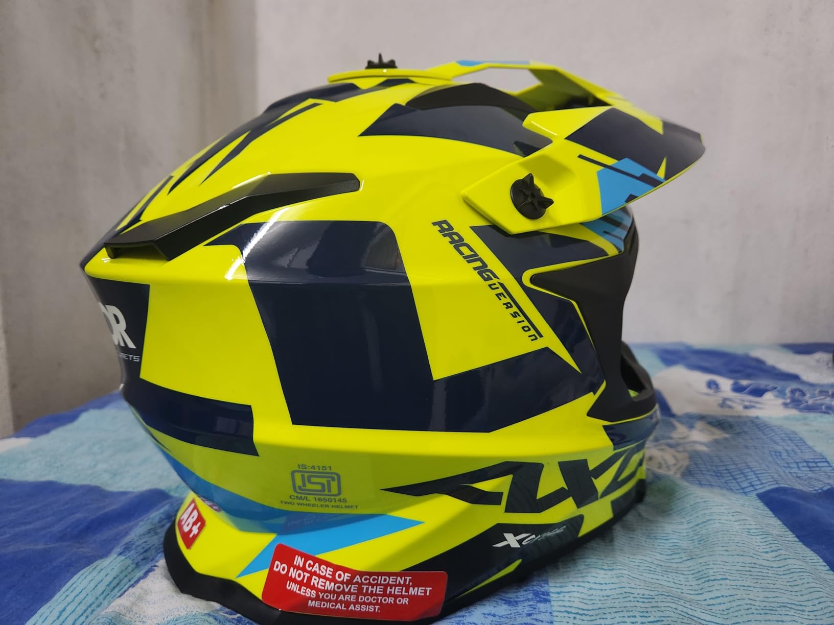 Axor X Cross X1 Full Face Off Road Helmet White Red, Size:S(55-56 cm ...