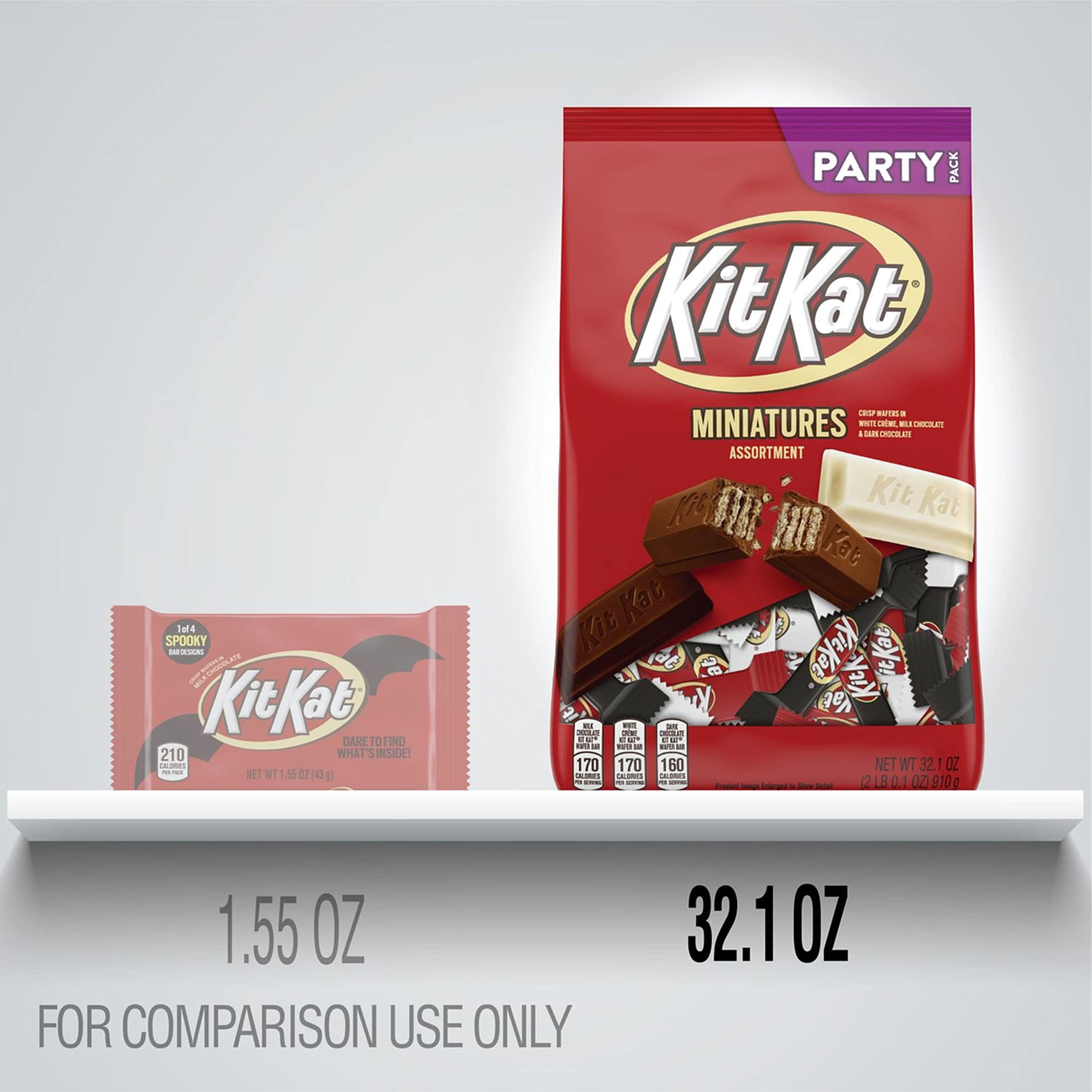 KIT KAT Miniatures Assorted Chocolate and White Creme Wafer Candy Bars ...