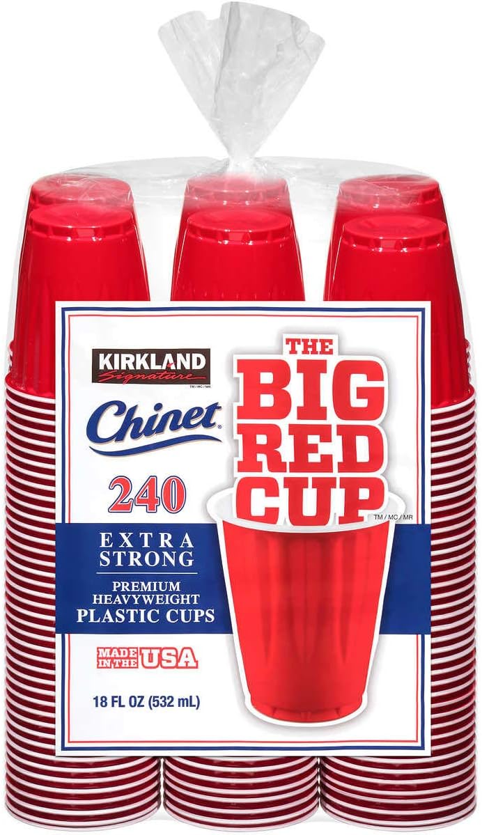 Amazon.com : Kirkland Signature Chinet 18 Oz Red Plastic Cups (240Count ...
