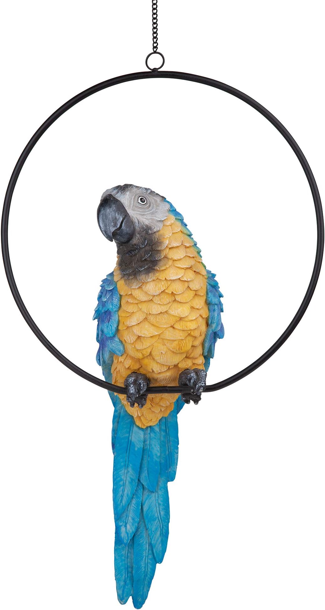 Amazon.com: BSIRZAM Parrot Bird Perched Statue Hanging Ring for Garden ...