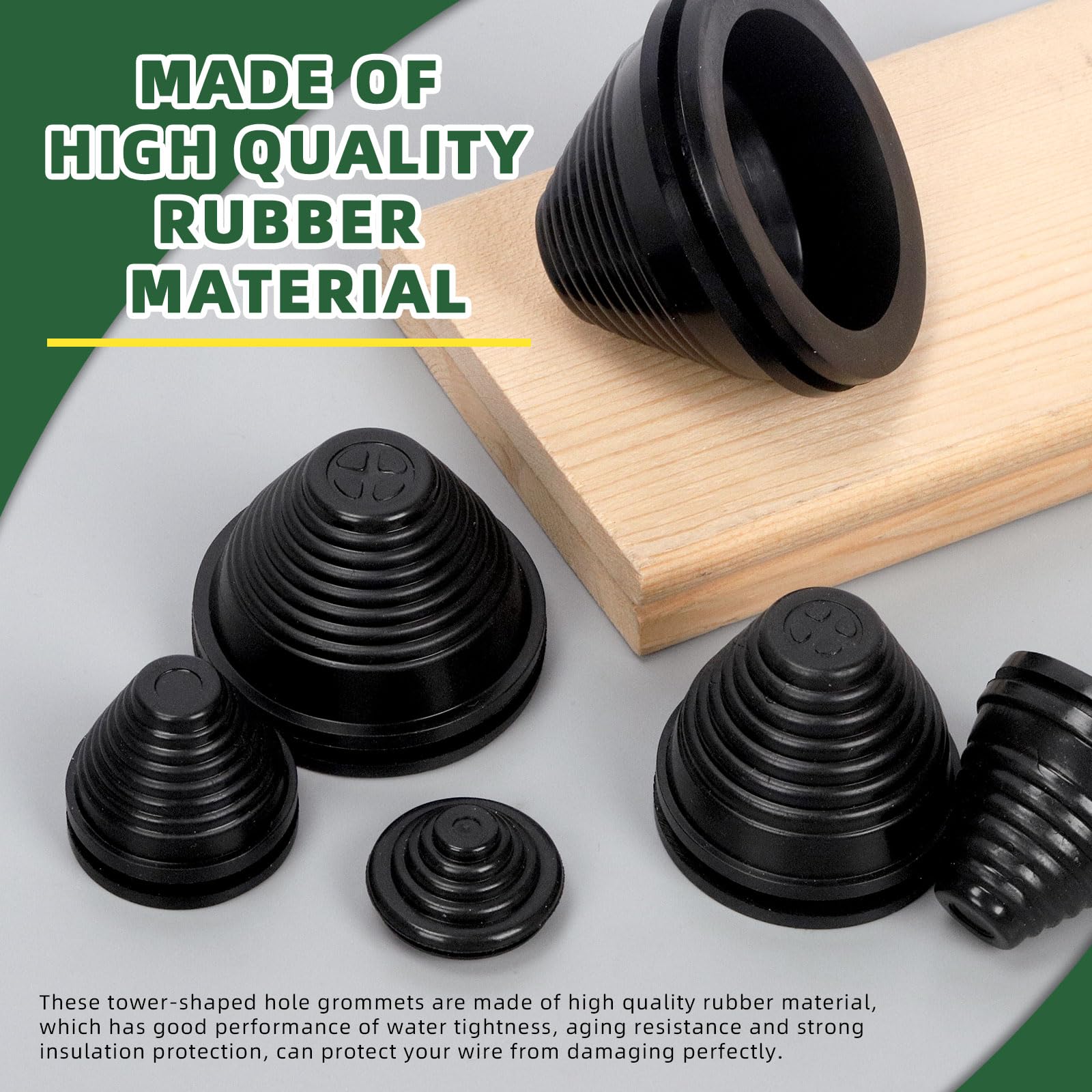 Snapklik.com : Keadic 12Pcs 60mm Tower-Shaped Firewall Plug Grommet