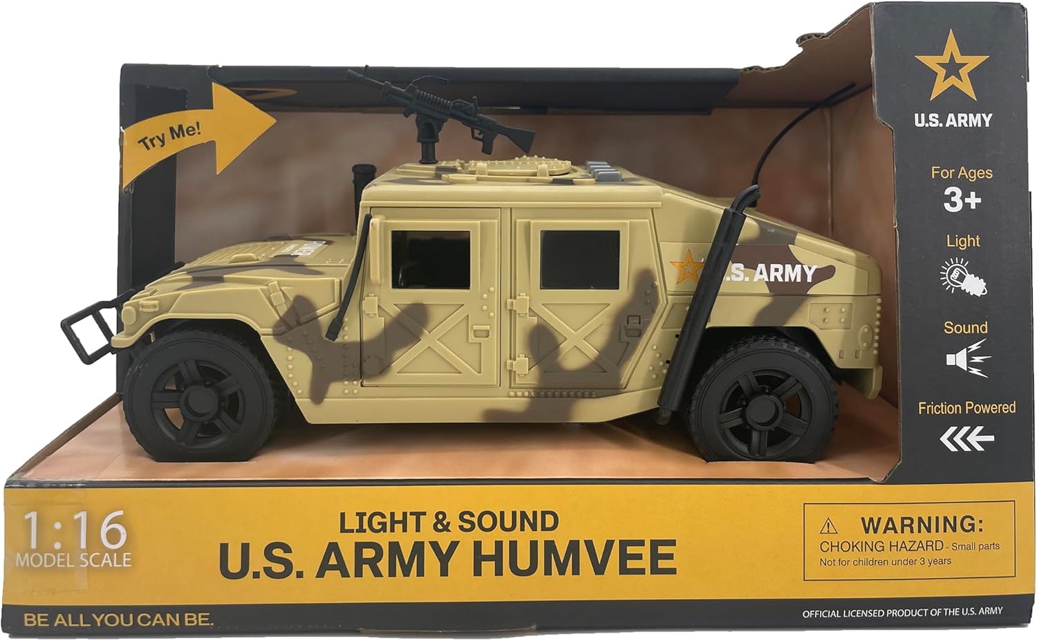 Amazon.com: U.S. Army: Lights & Sound Humvee - Army Camo - 1:16 Model ...