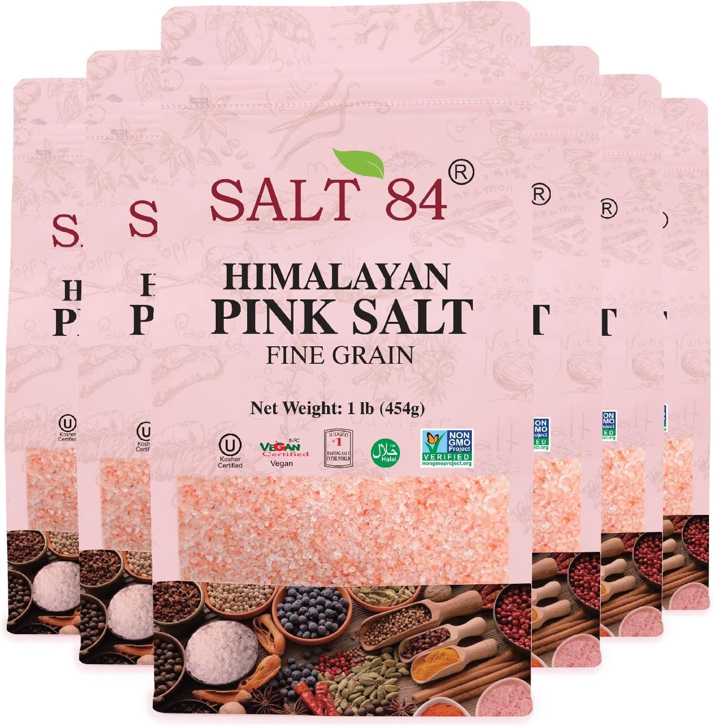 Amazon.com: Wild Foods Organic Pink Himalayan Salt, Fine Ground Table ...