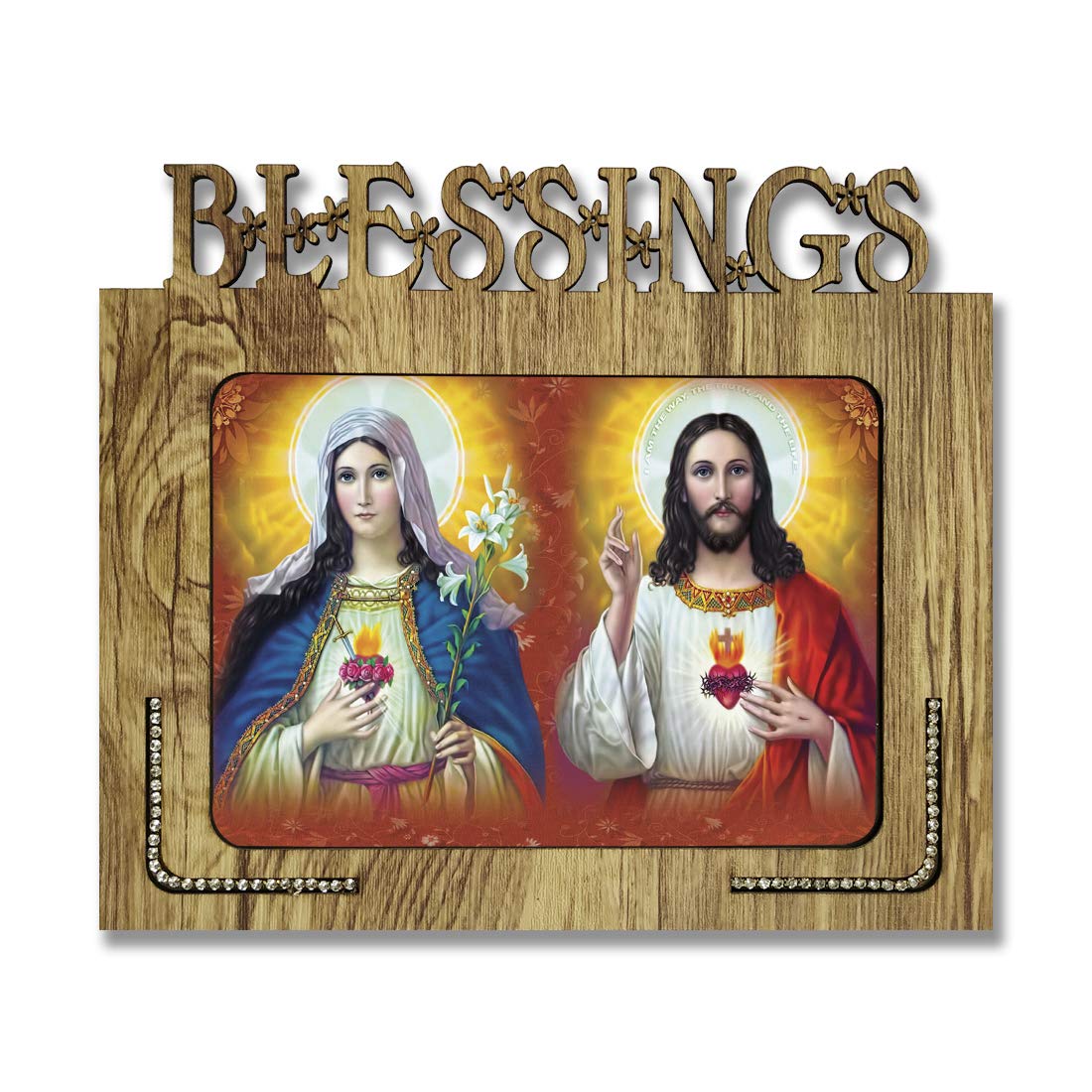 pnf Poster And Frames Lord Jesus Blessings Hand Crafted Wooden Table ...