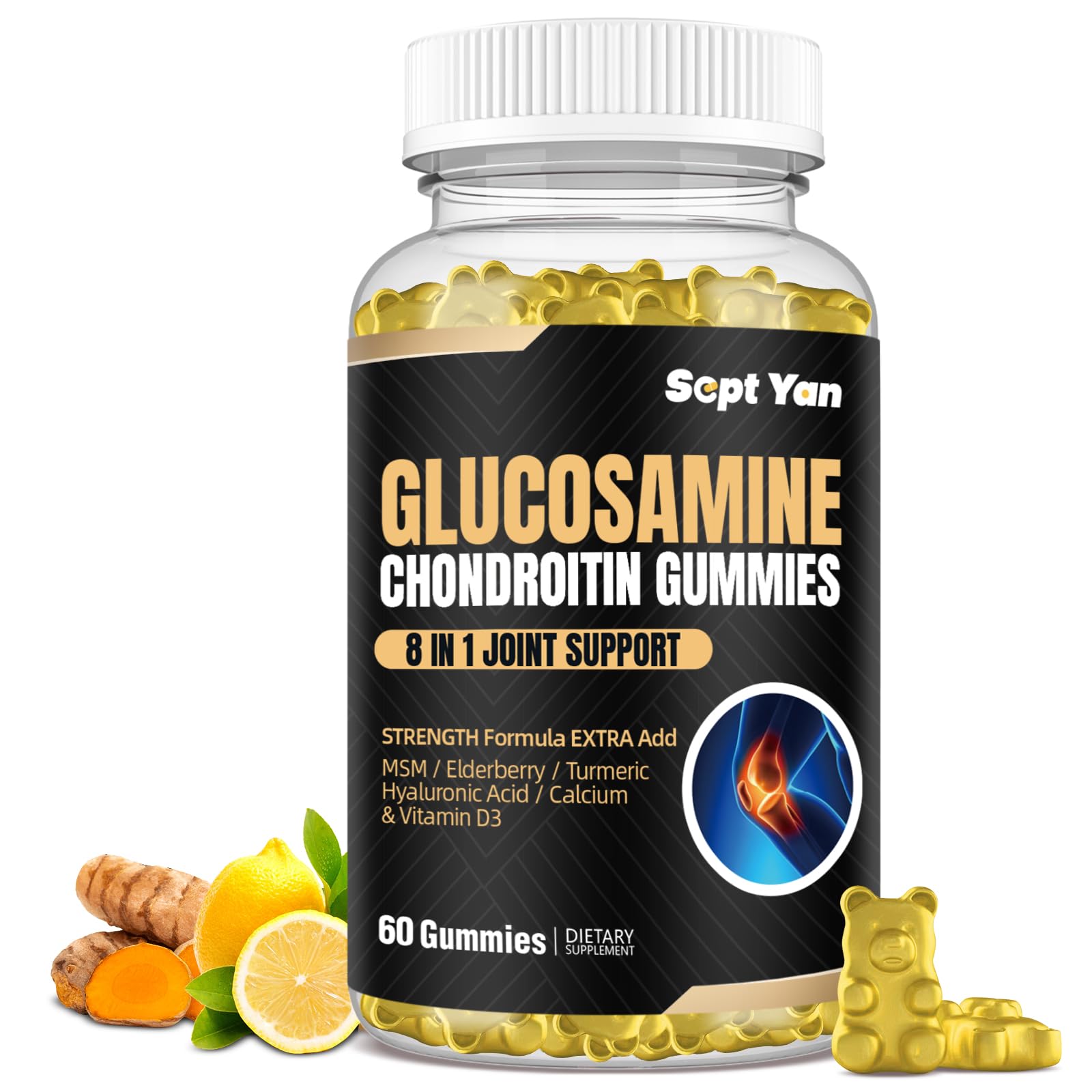 Amazon.com: Glucosamine Chondroitin Gummies - 60 Joint Support ...