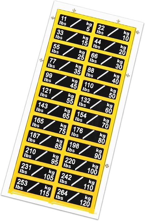 Amazon.com: Aosekaa Weight Sticker Weight Stack Labels Sticker Self ...
