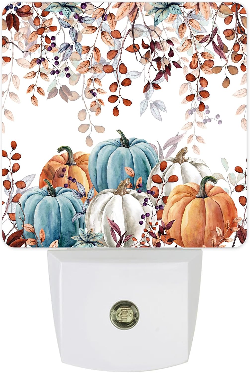 Fall Thanksgiving Pumpkin Night Light Plug in LED Night Lamp Automatic ...