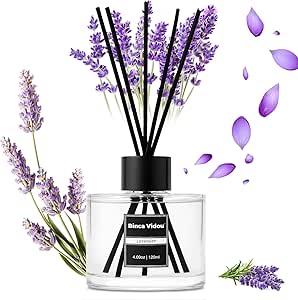Binca Vidou Reed Diffuser, 120ml Lavender Scented Oil Set, Home Scented ...
