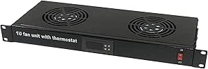 1U Rack Mount Fan Rack Mount Cabinet Thermostat Control Cooling System ...