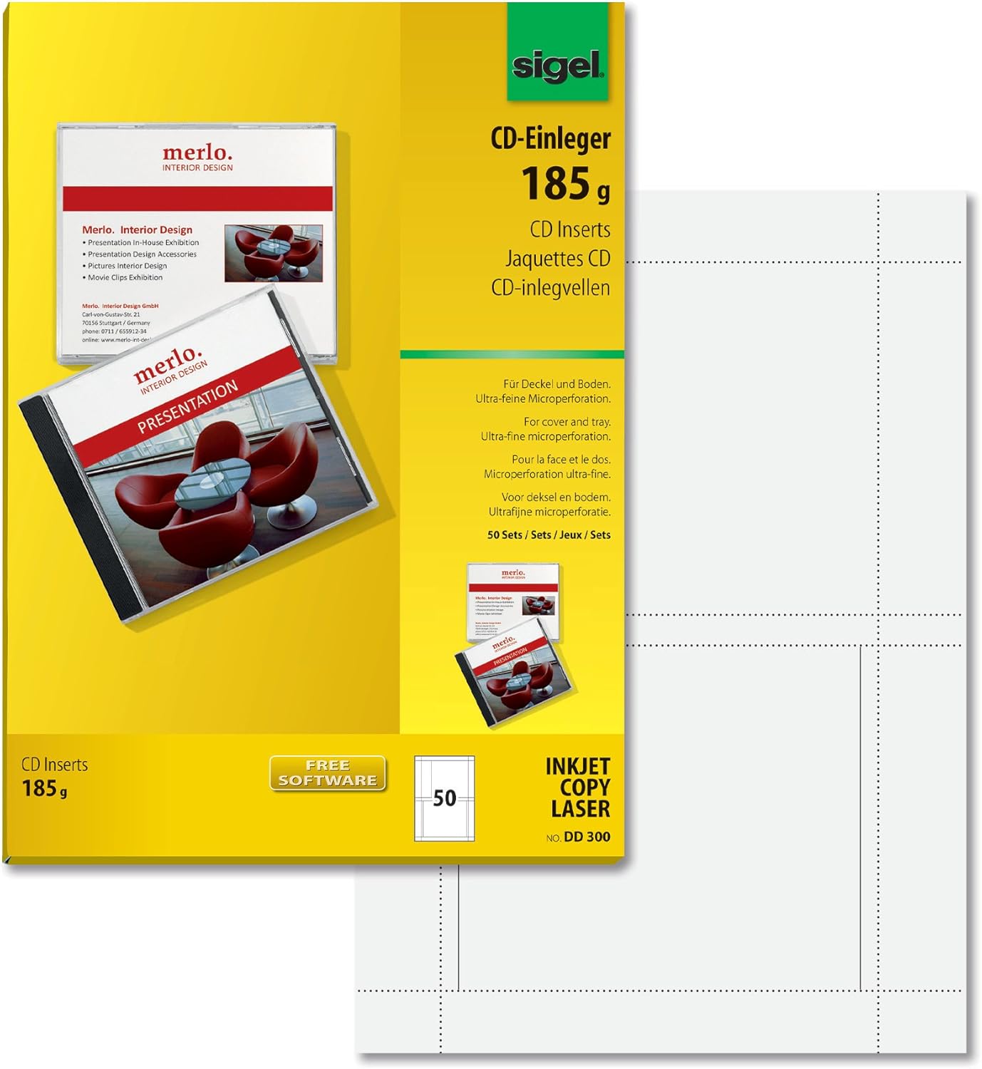 Amazon Sigel DD300 CD Inserts Cover And Tray Bright White Mp amazon-sigel-dd300-cd-inserts-cover-and-tray-bright-white-mp