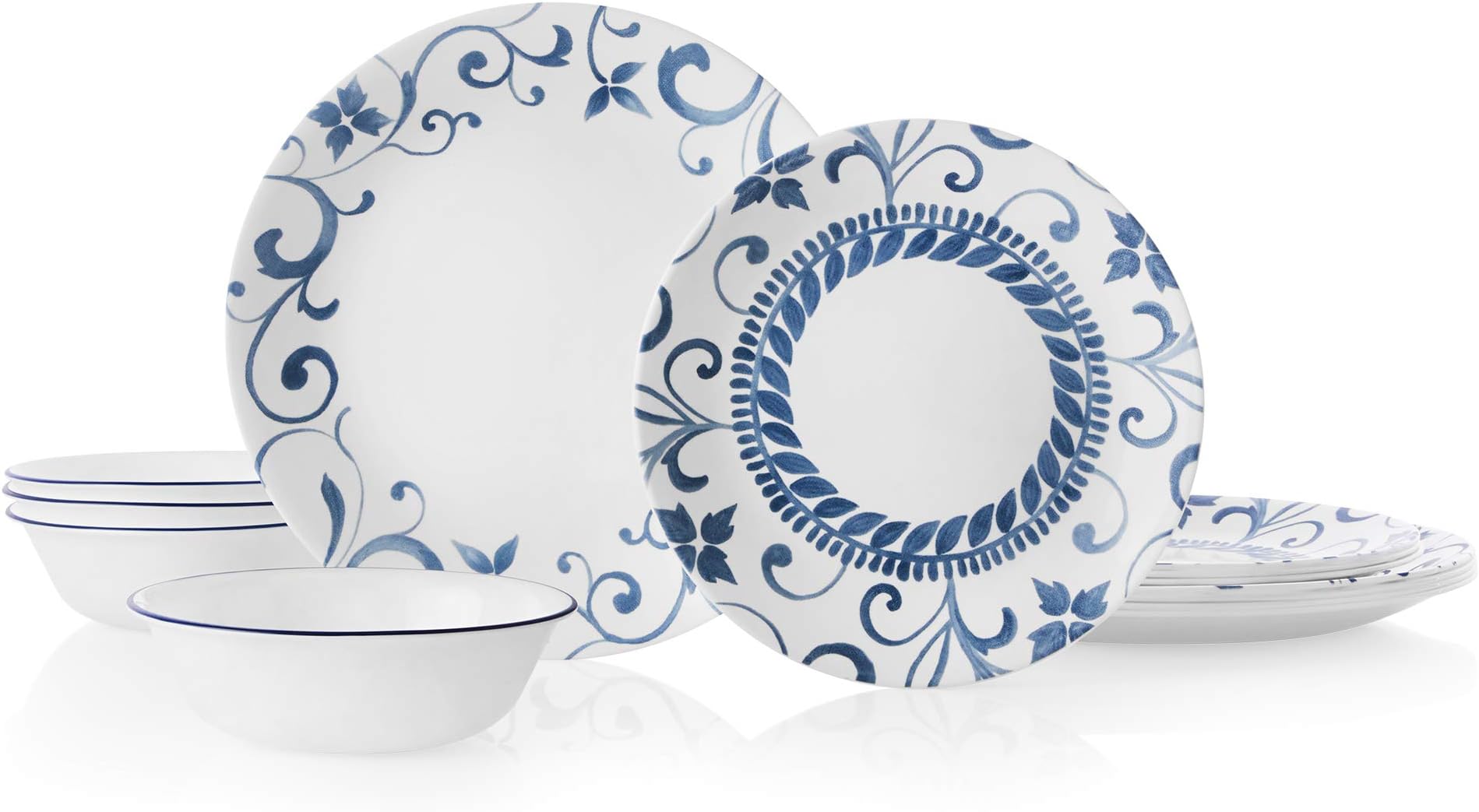 Amazon.com | Corelle 12-Piece Dinnerware Set Service for 4, Chip ...