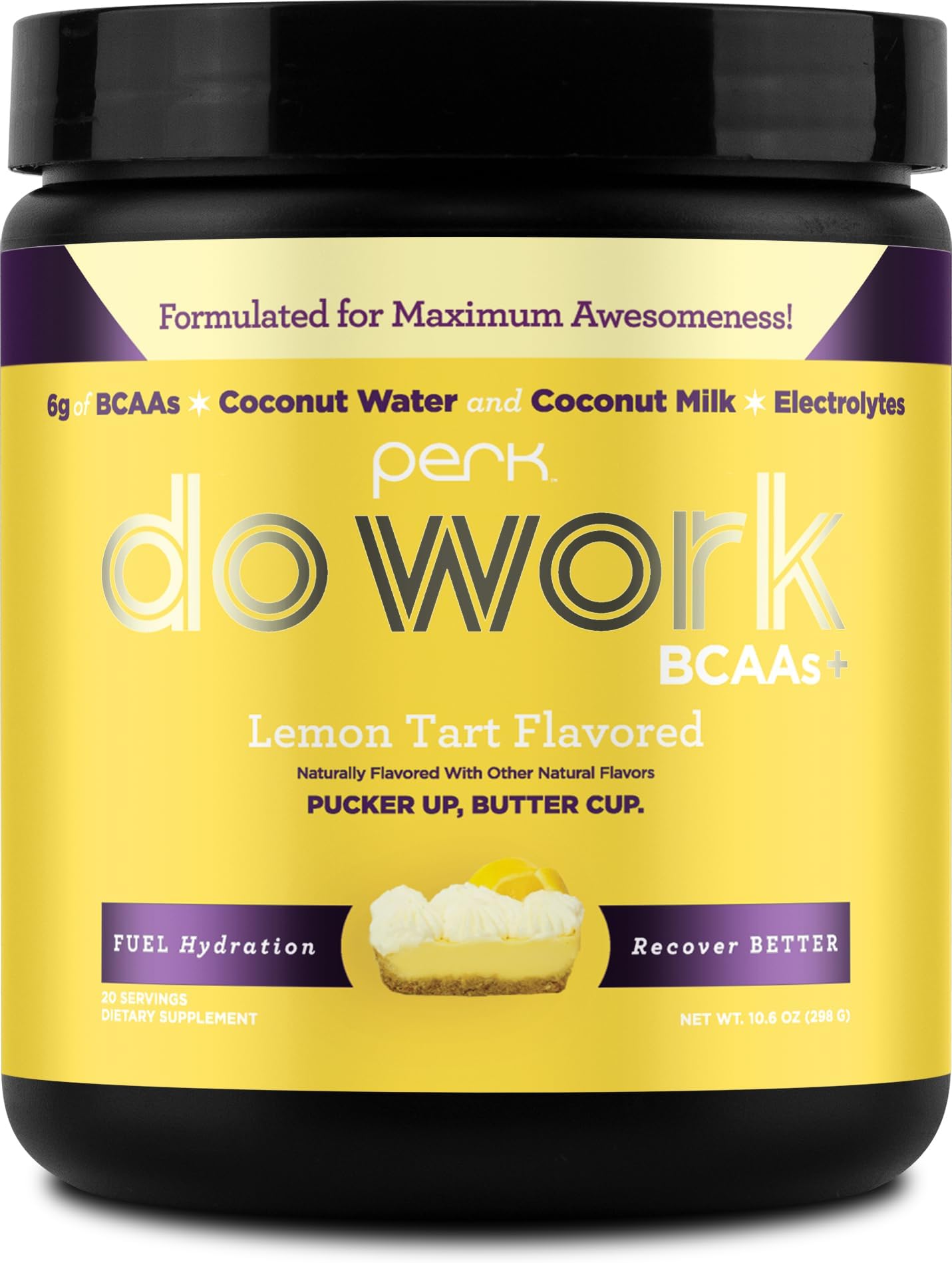 Amazon.com: Perk Do Work BCAAs (Tropical Vanilla Créme Flavored, 20 ...