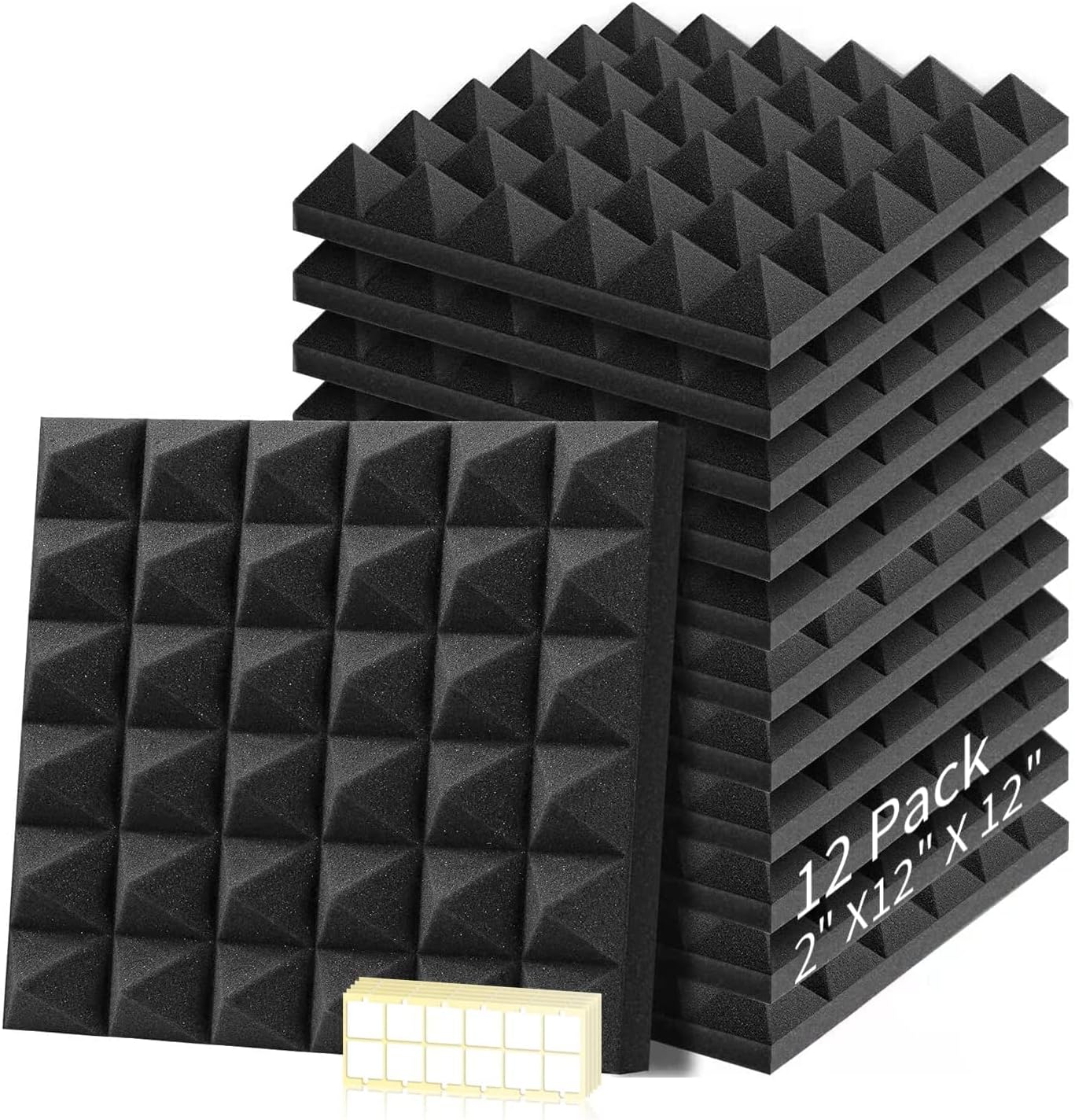 12 Pack Set Acoustic Absorption Panel, 30 x 30 x 0.9cm Acoustic ...