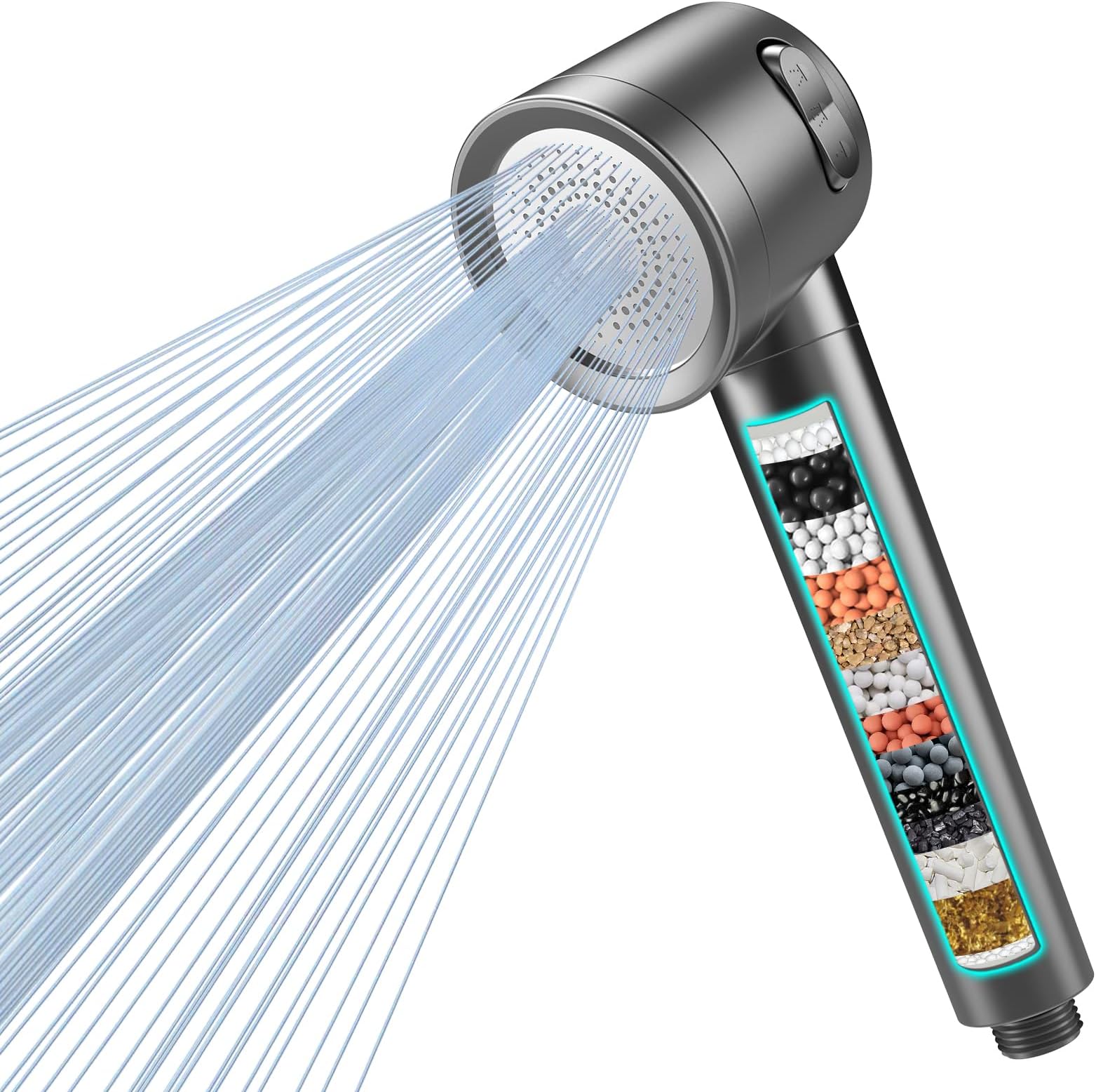 ROYALTEC Vitamin C Filtered Shower Head Fluoride & Chlorine Filter ...