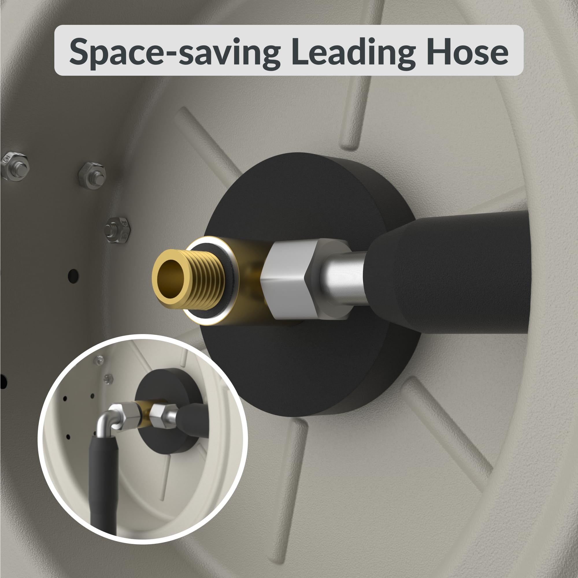Snapklik.com : Pressure Washer Hose Reel, 1/4" X 65 Ft Retractable ...