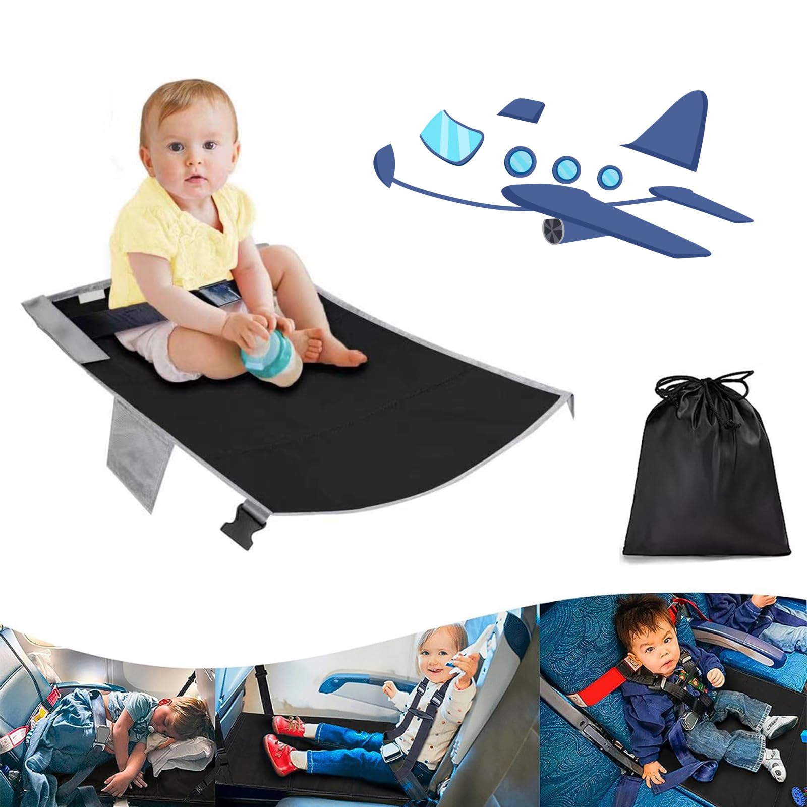 Toddler Airplane Seat Extender Aeroplane Bed For Toddler Baby Portable ...