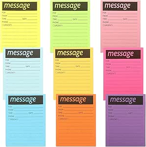 MAGICLULU 9 Books Phone Message Pad Telephone Message Sticky Notes Self ...