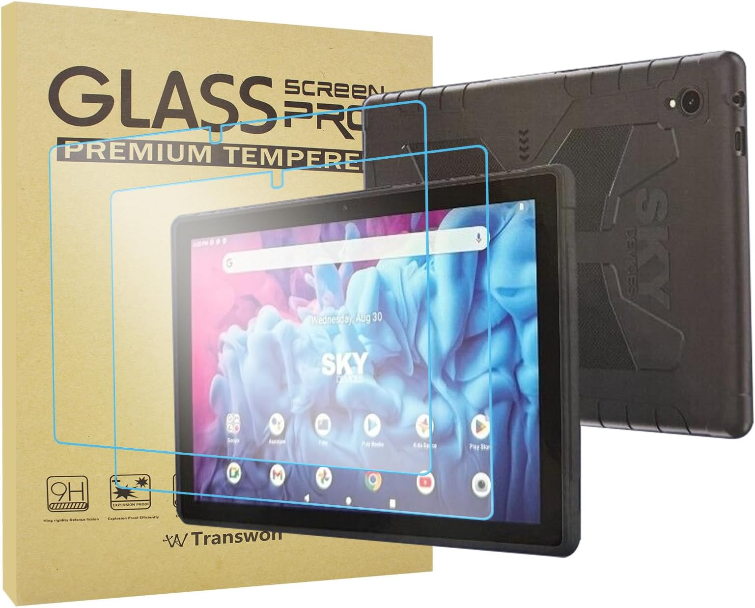 Amazon.com: Transwon OX TAB 10 Tablet Screen Protector, 2PCS Tempered ...