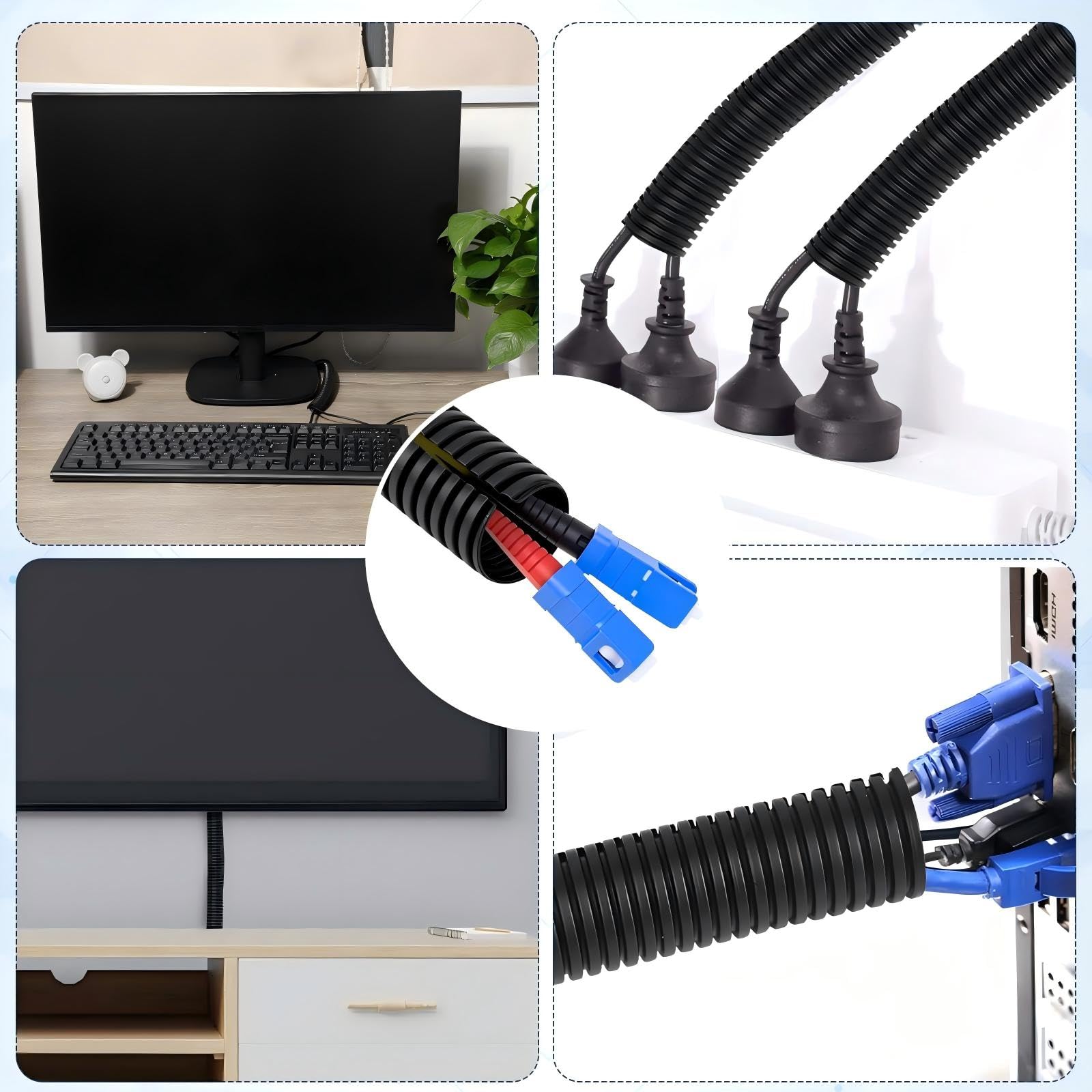 Snapklik.com : 3/8" X 150 Ft Split Wire Loom Tubing Automotive Wire ...