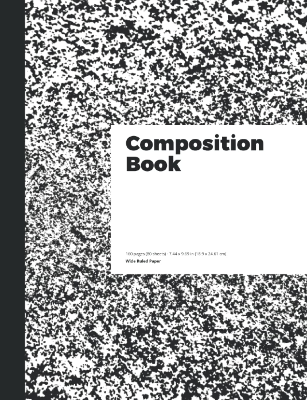 Amazon.com: Black & White Marble Composition Book - 1 Subject Wide ...