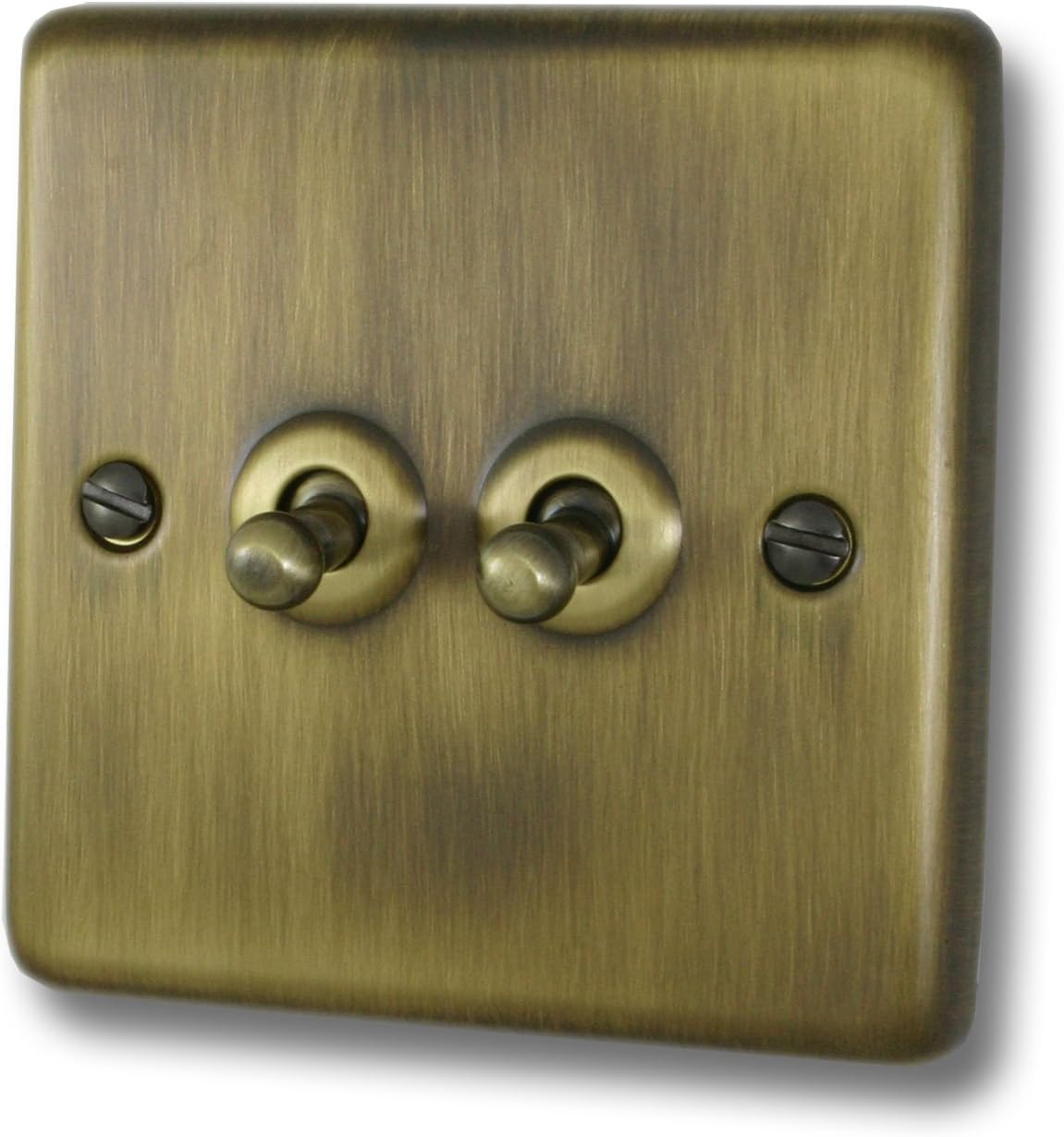 G&H Brassware TAB281 Victorian Antique Brass 1 Gang 2-Way Toggle Switch ...